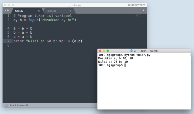 Soal dan solusi Algoritma: Menukar Isi Variabel Tanpa Menggunakan ...