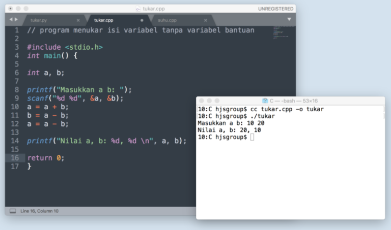 Soal dan solusi Algoritma: Menukar Isi Variabel Tanpa Menggunakan ...